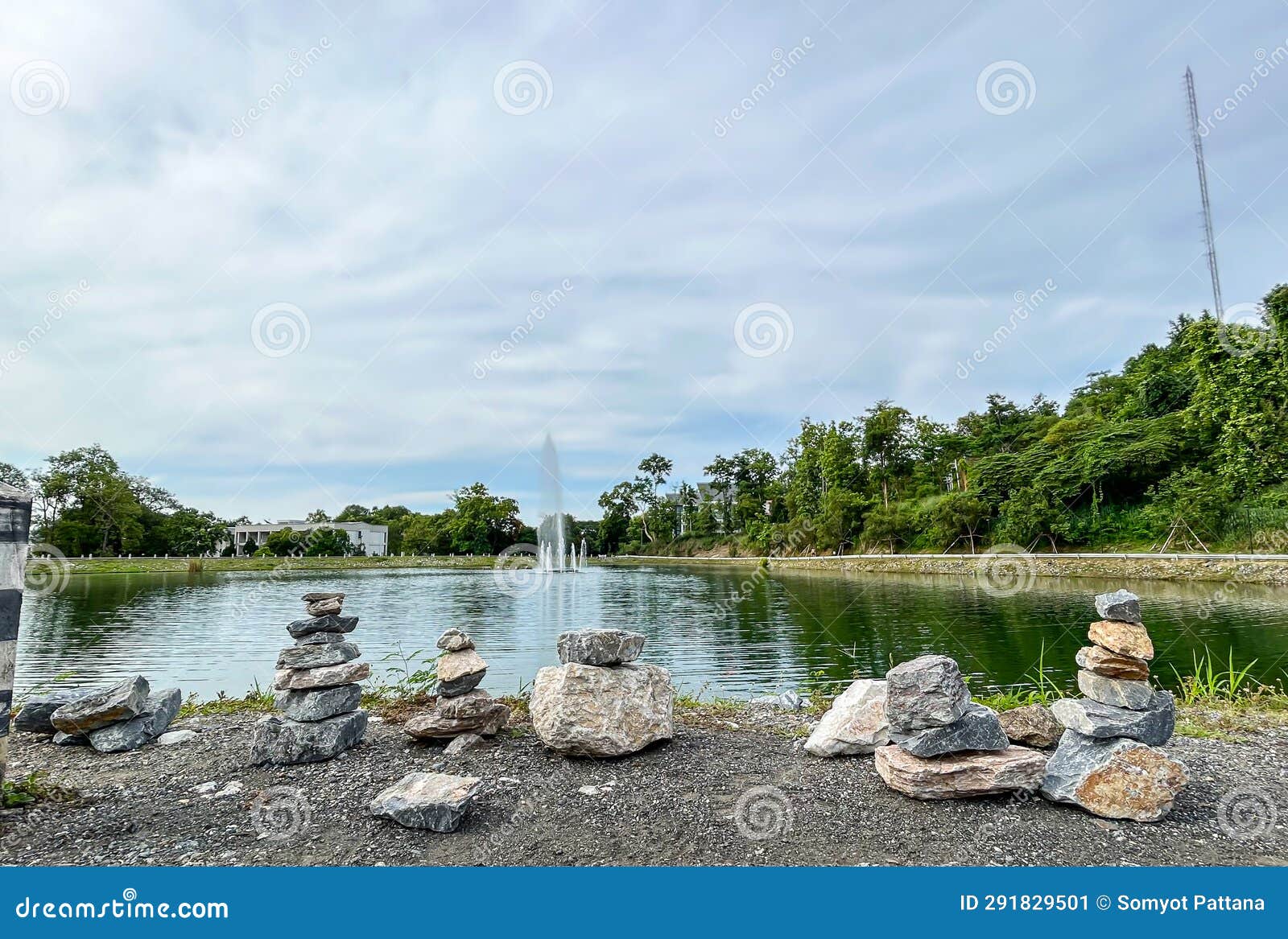 Beautiful View of Tard-Chompoo Reservoir Stock Image - Image of stack ...