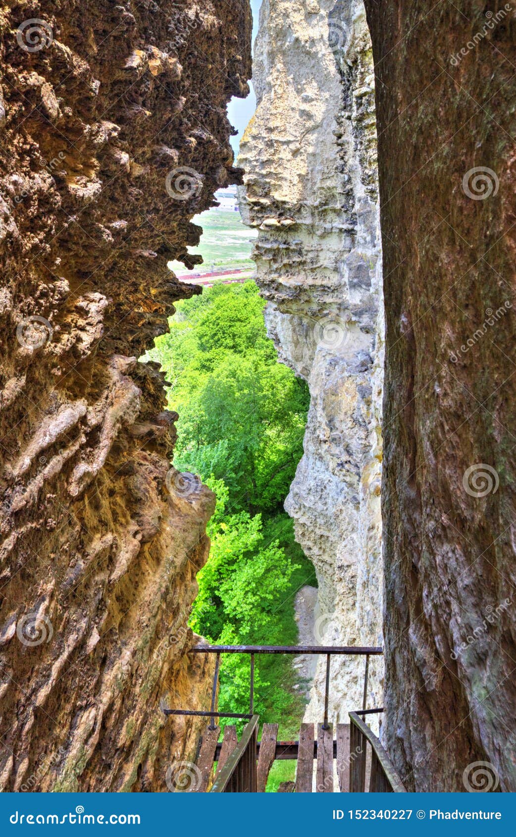 View Thru The Window On The House With Damaged And Collapsed Roof ...