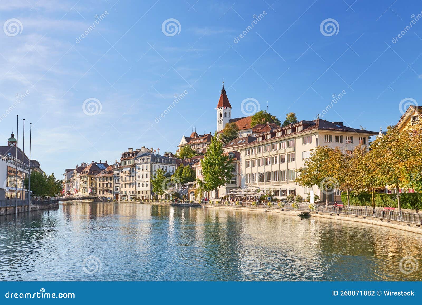 Beautiful View of Thun Town in Switzerland Stock Photo - Image of thun ...