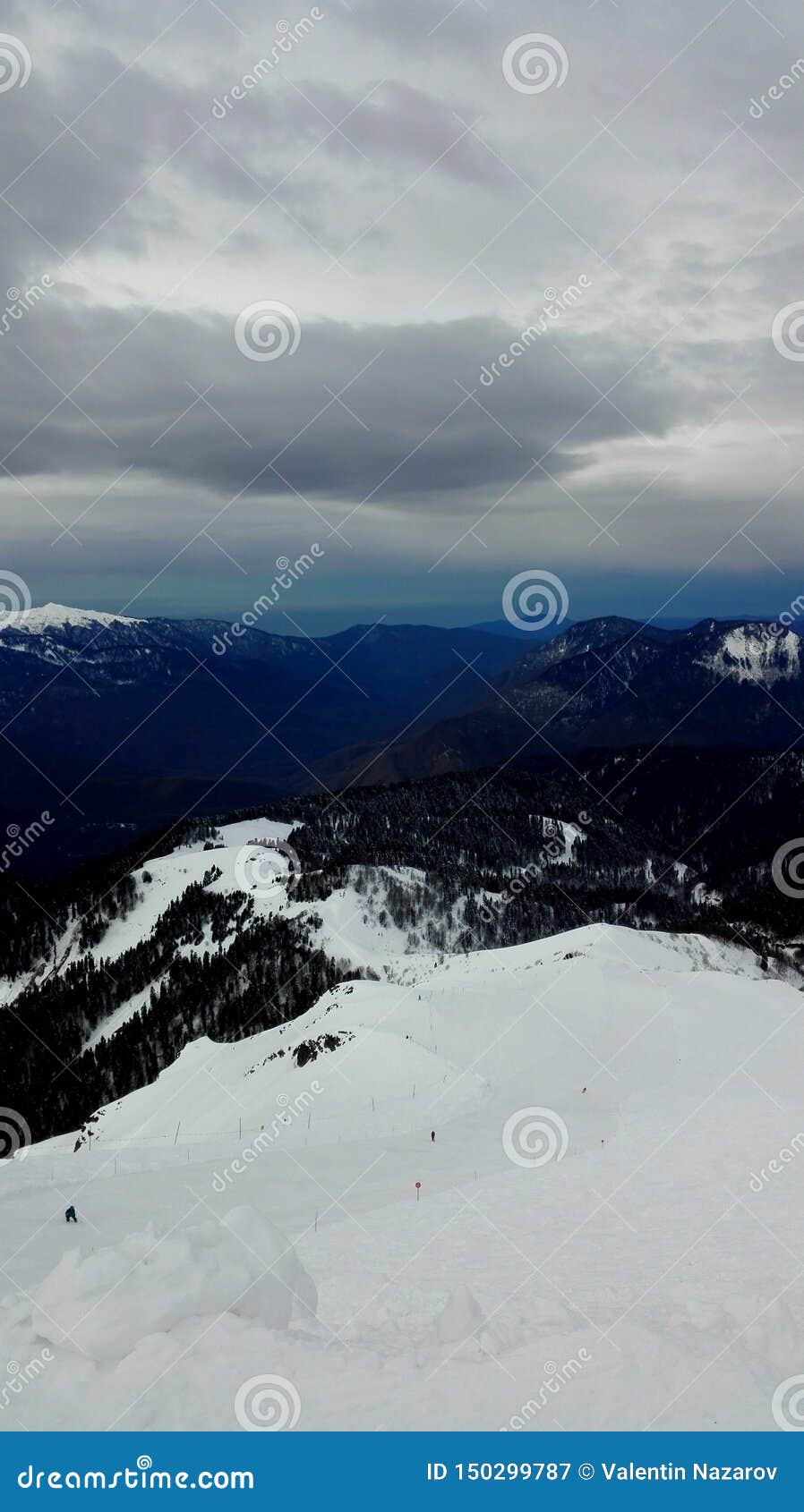 Beautiful View from the Top of the Mountain Stock Image - Image of ...