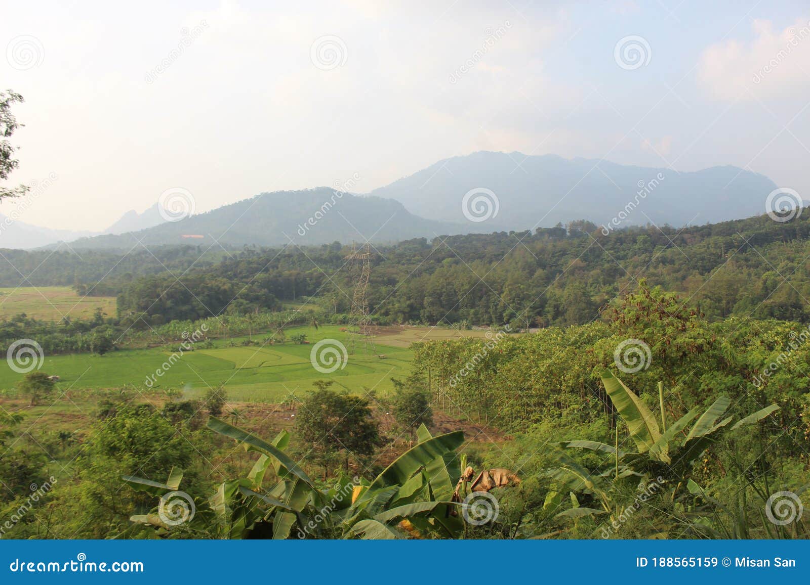 Beautiful View from the Top of the Mountains in West Java Stock Image ...