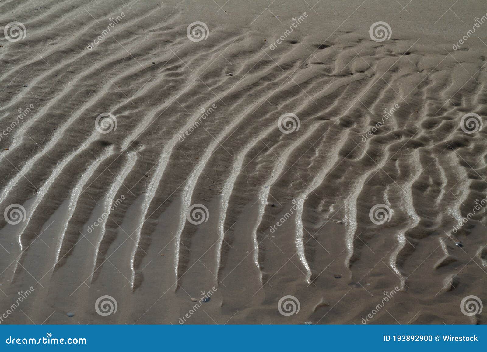 Beautiful View of Traces in the Sand on a Beach Formed by Waves Stock ...