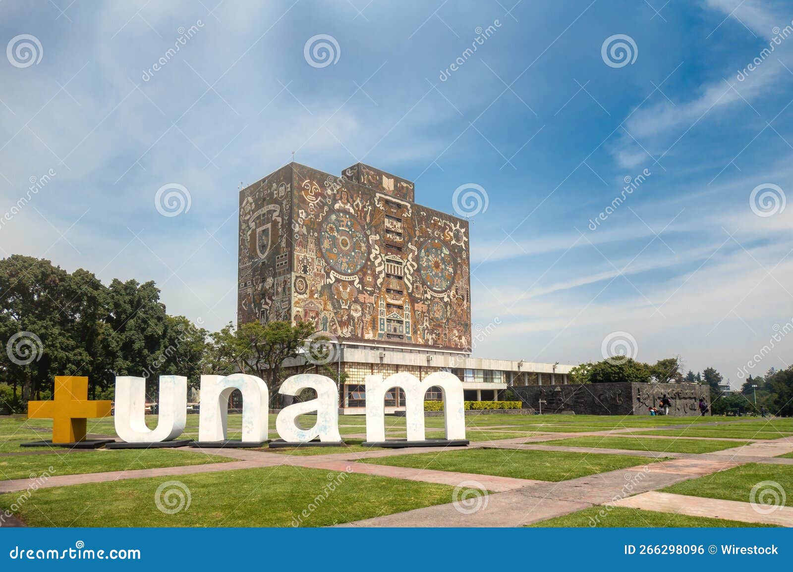 Beautiful View of UNAM University in Mexico Editorial Photo - Image of ...