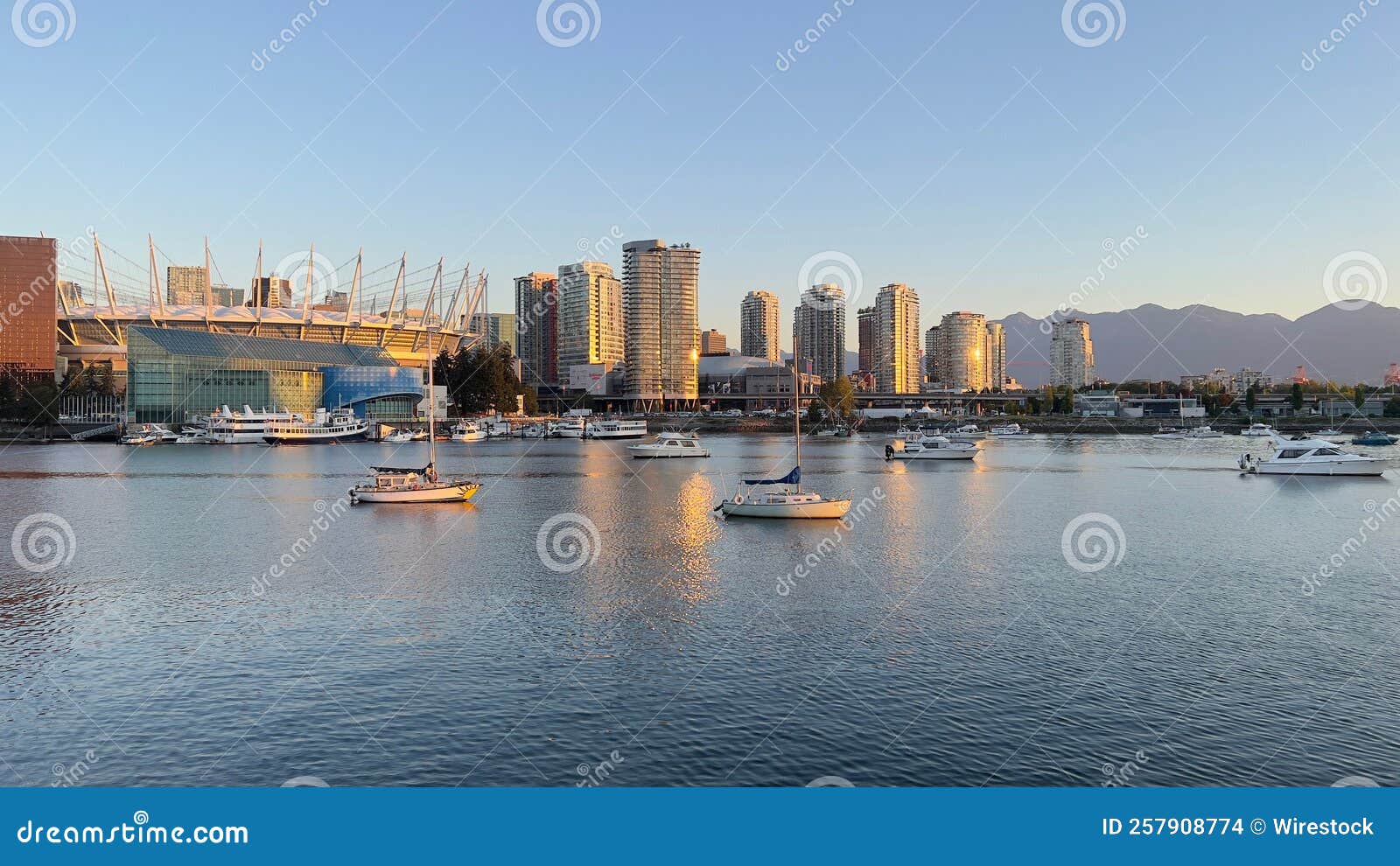 Beautiful View of the Vancouver Skyline Across the Water from the ... Beautiful View of the Vancouver Skyline Across the Water from the ...