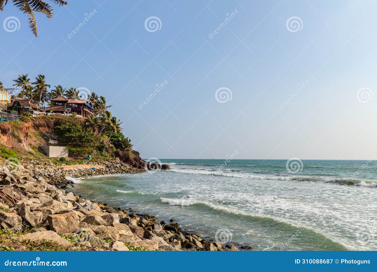 Beautiful View of Varkala Beach, Kerala, India Stock Image - Image of ...