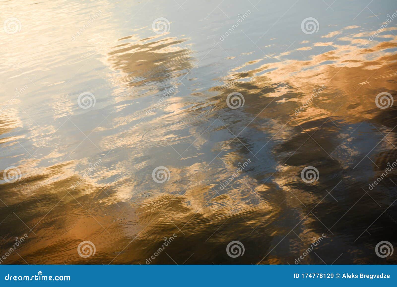 Clouds Reflected on Water Surface Stock Image - Image of ripples ...