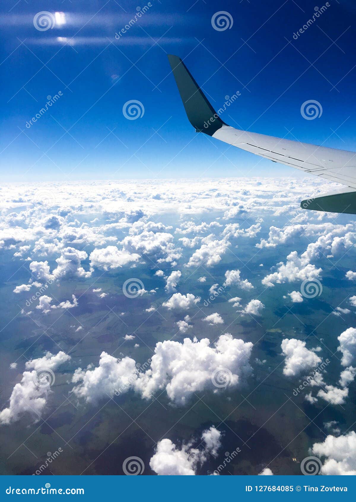 Beautiful View from Window of Airplane Stock Image - Image of horizon ...