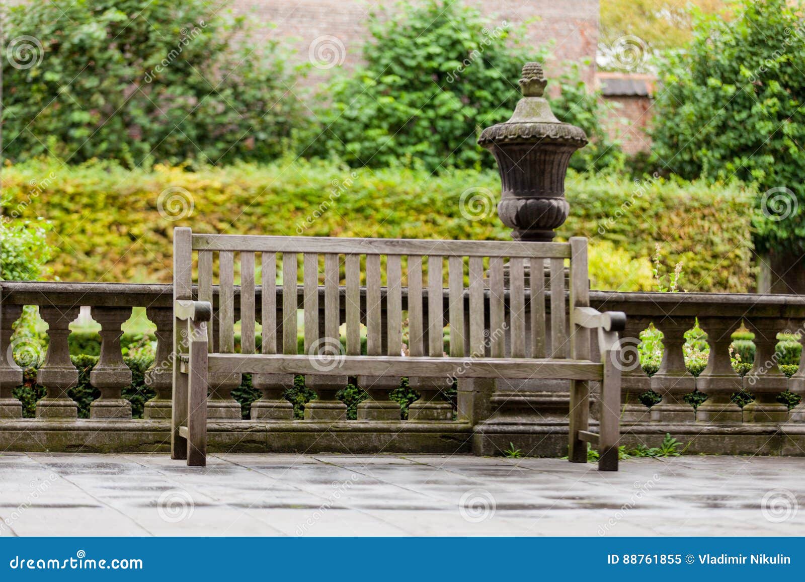 Beautiful View on Wonderful Bench in One of the Parks Stock Image ...