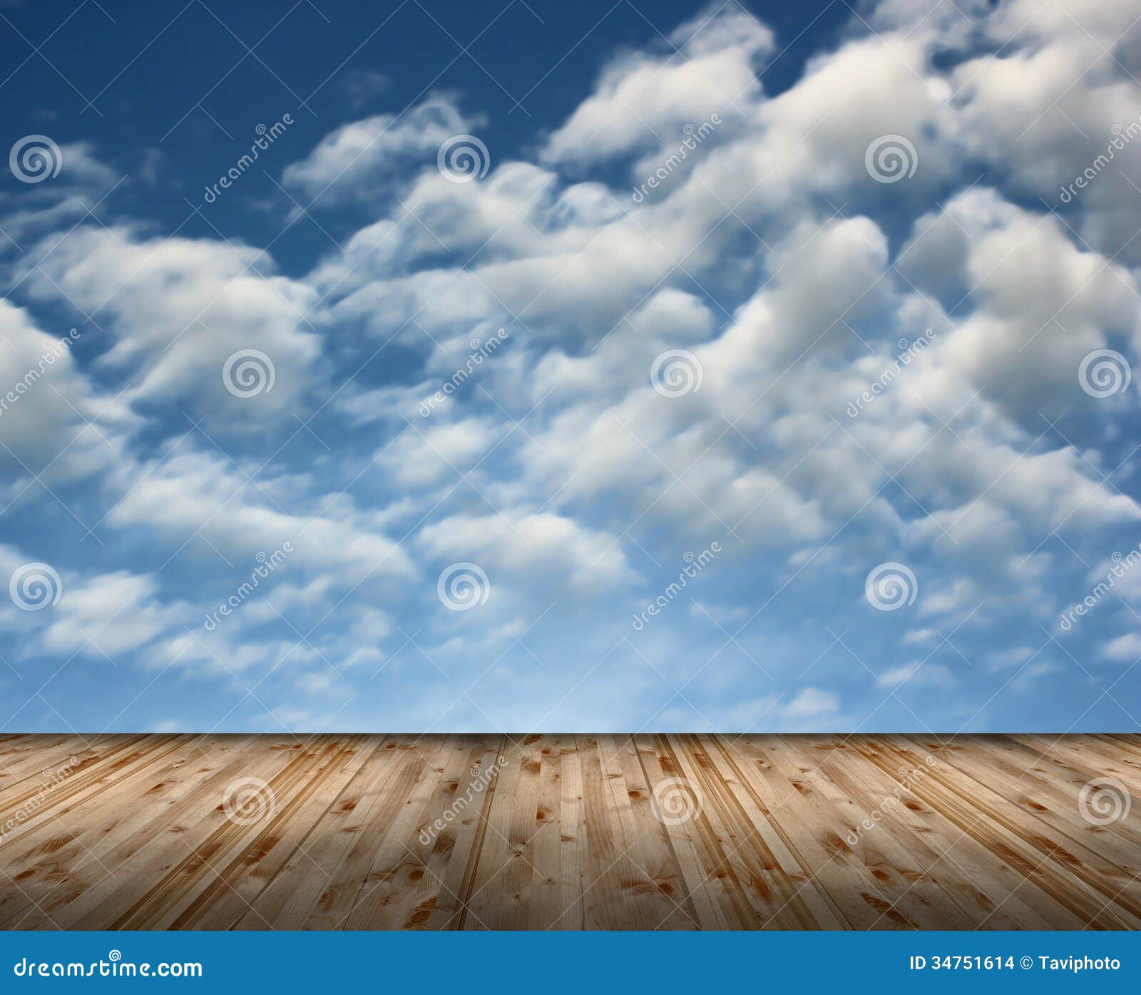 Beautiful View from Wood Terrace Stock Photo - Image of natural ...