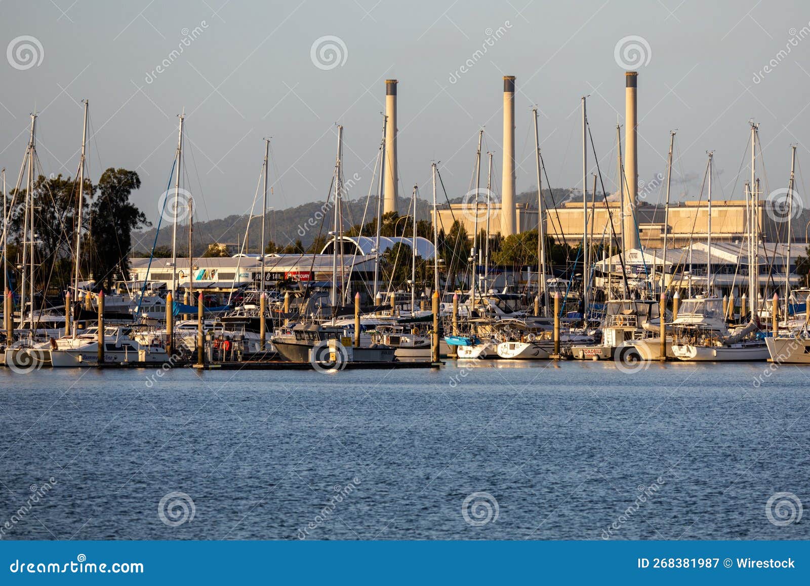 Beautiful View of Yachts and Ships in the Harbor in Gladstone in ...