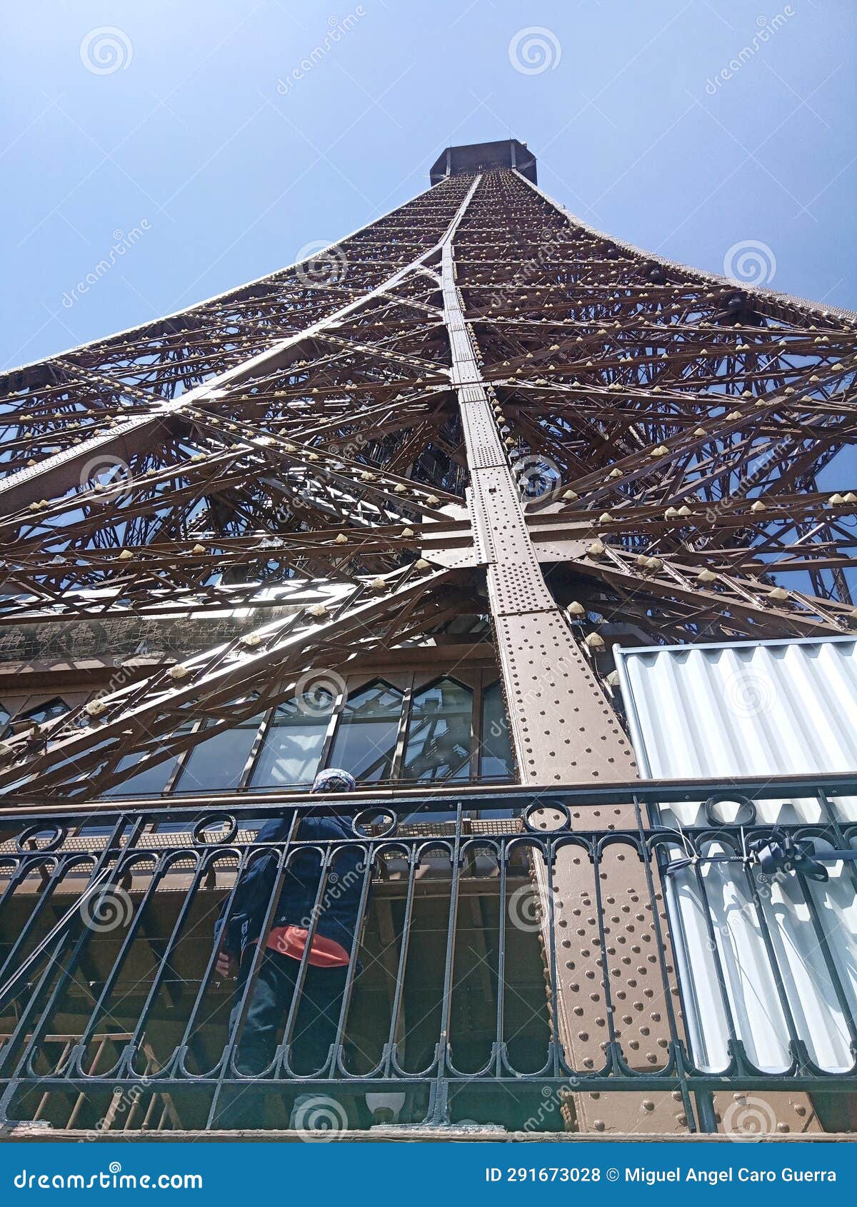 Eiffel Tower in Paris with Views from the Ground. Stock Photo - Image ...