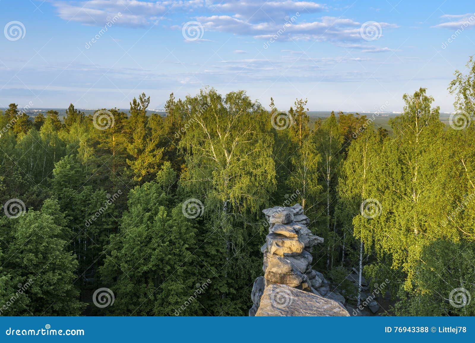 Beautiful Views of the Forest with Stone Ridge Stock Photo - Image of ...