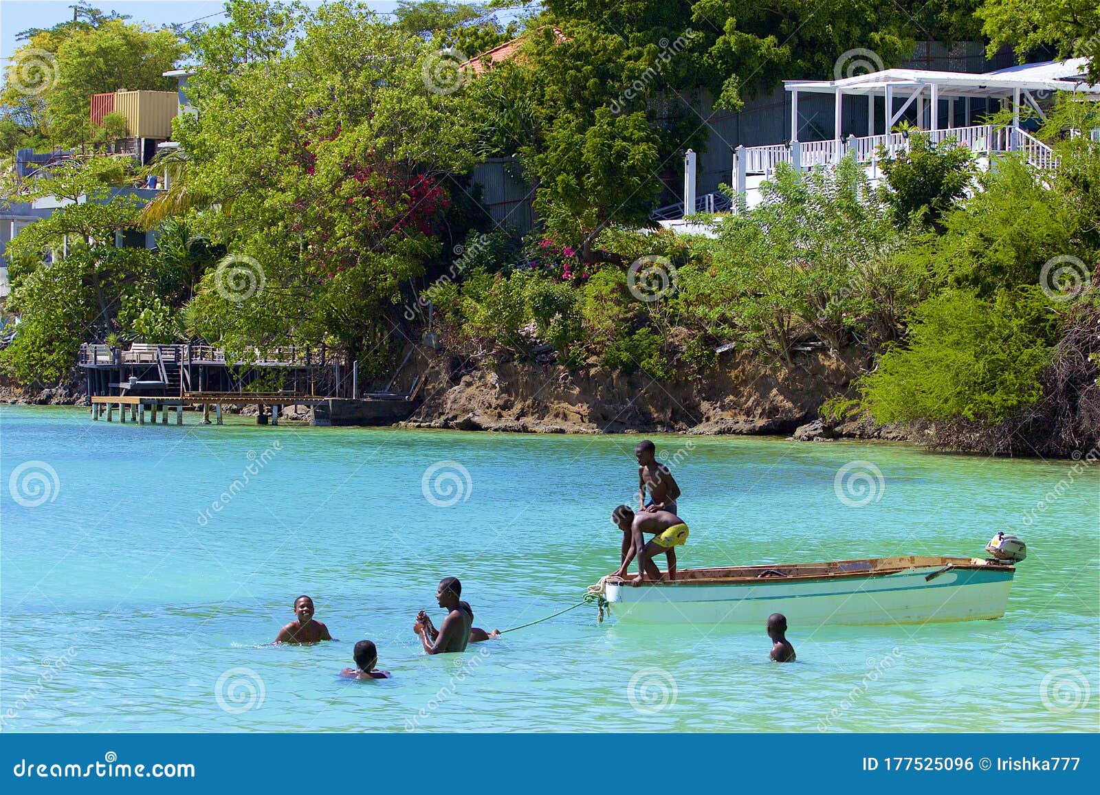 Morne Rouge Beach in Grenada, Caribbean Editorial Photo - Image of ...