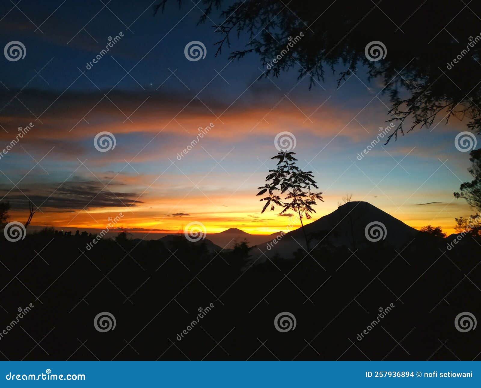 Beautiful Views of Mountains and Beaches in Indonesia Stock Photo ...