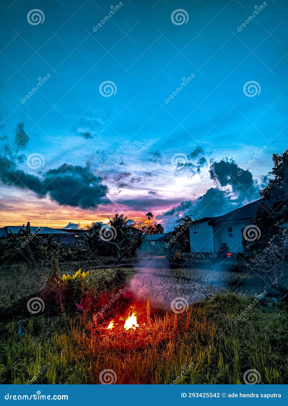 Beautiful Views at Night with Stunning Colors Stock Photo - Image of ...