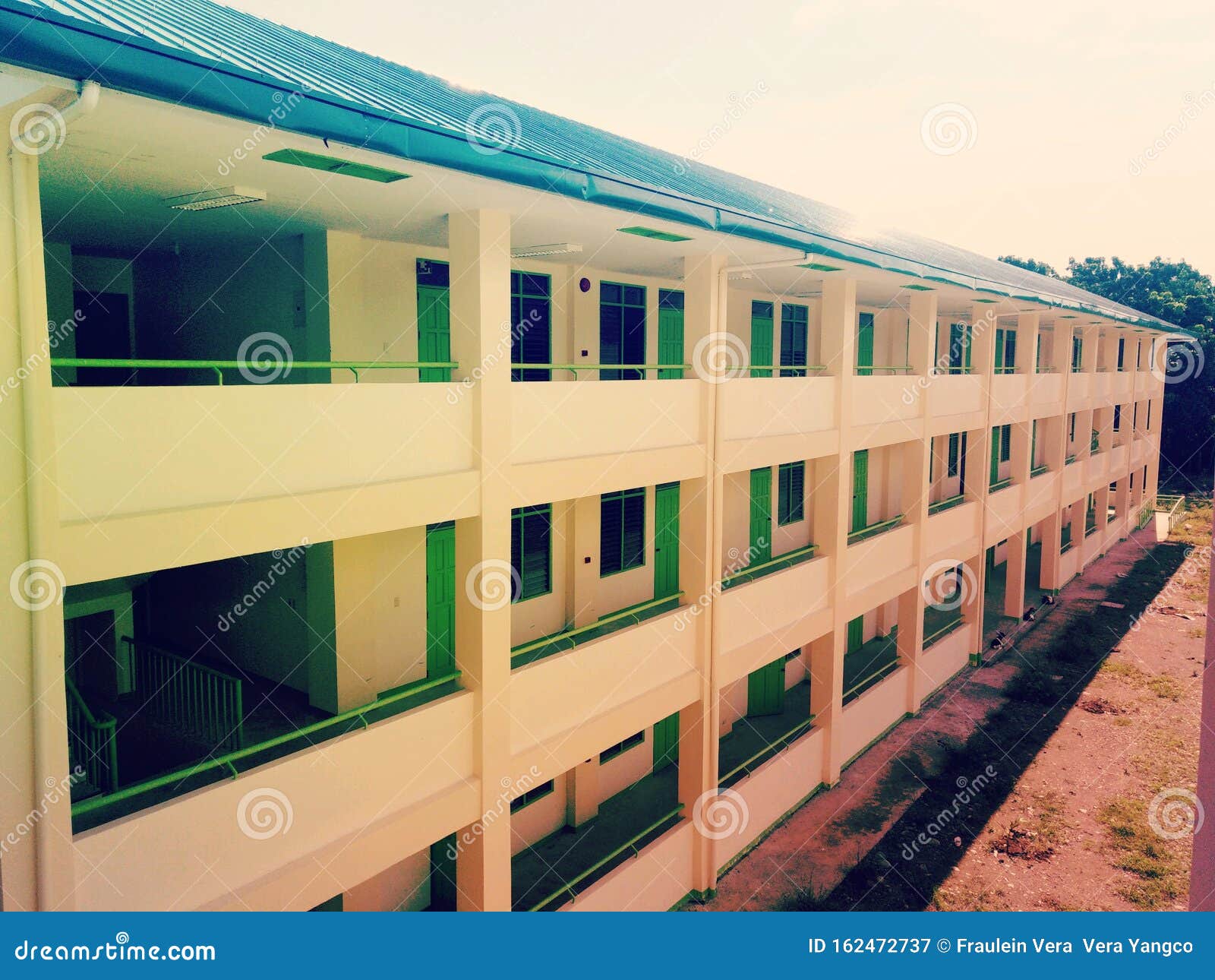 Beautiful Views from the 3 Storey School Building Stock Image - Image ...