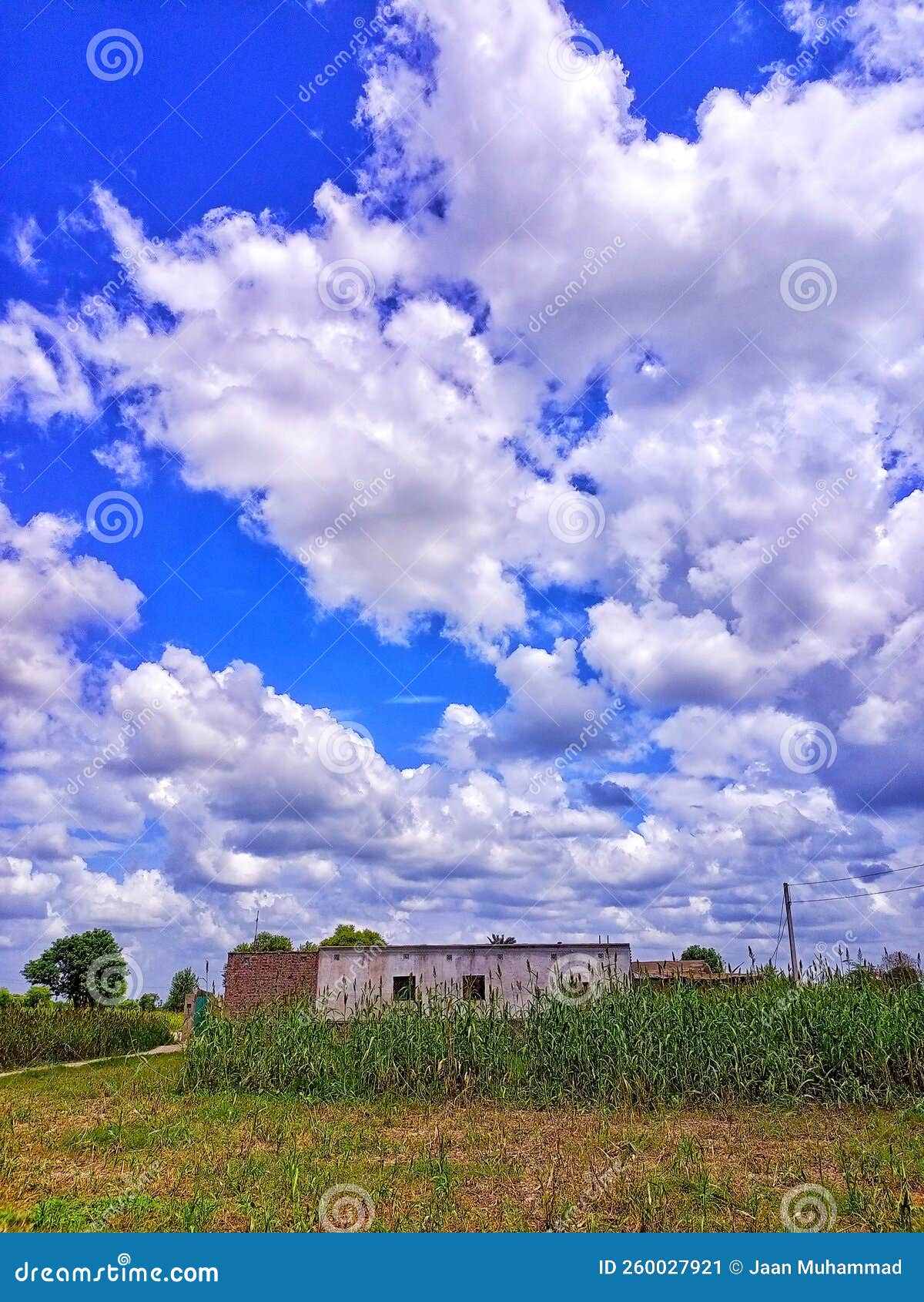 Beautiful Village Afternoon Scene Stock Image - Image of horizon ...