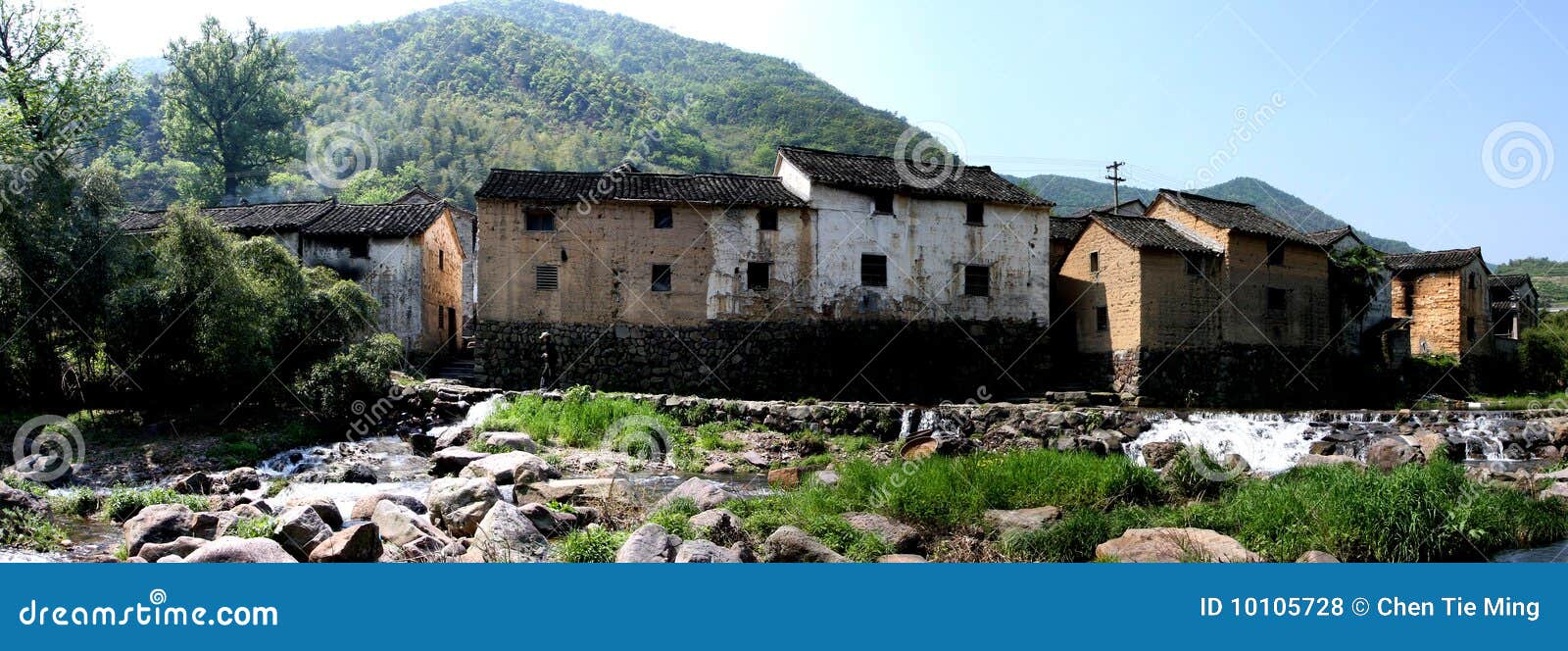 Beautiful village in China stock photo. Image of rural - 10105728