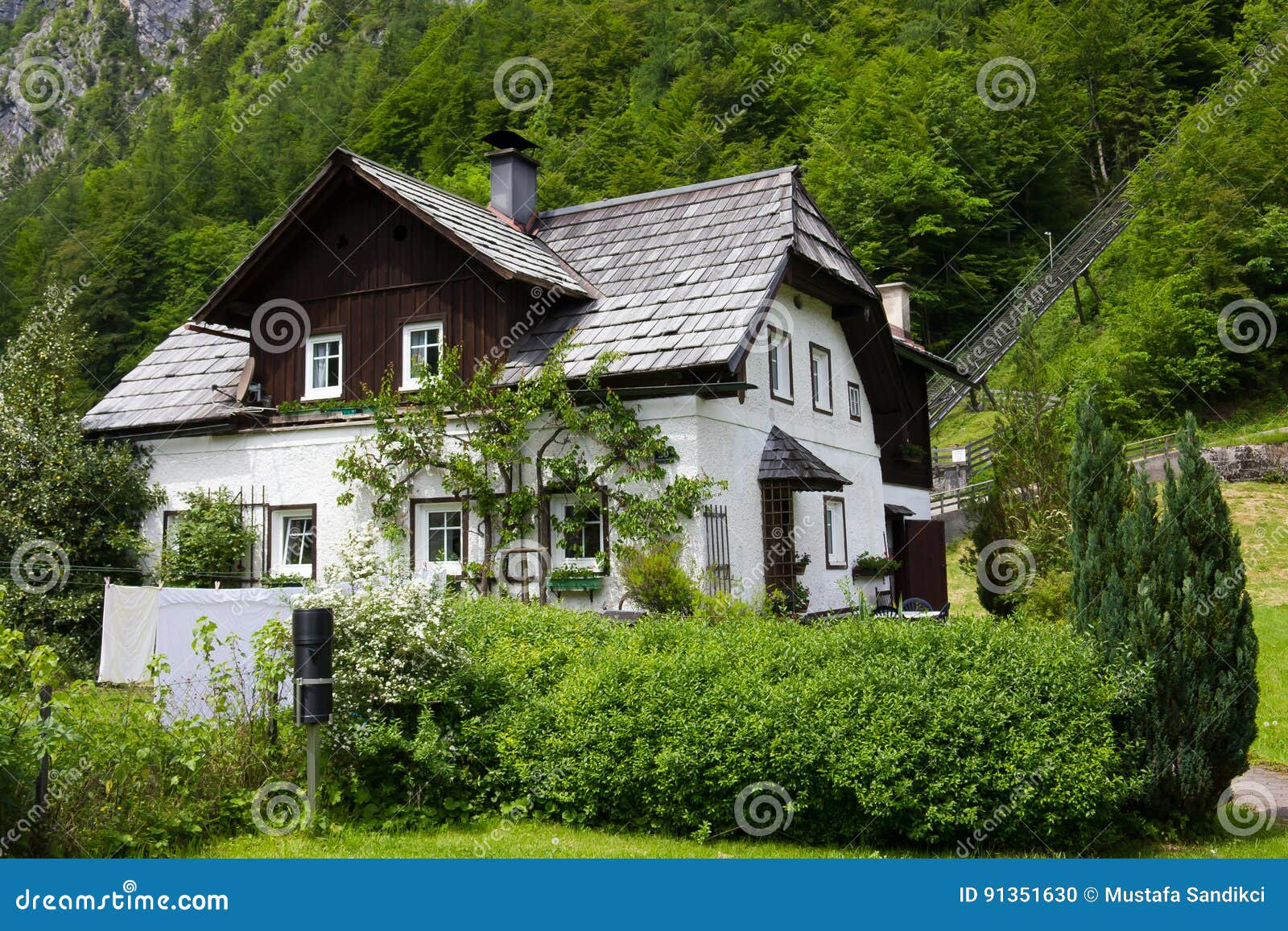 Beautiful Village House editorial image. Image of forest - 91351630