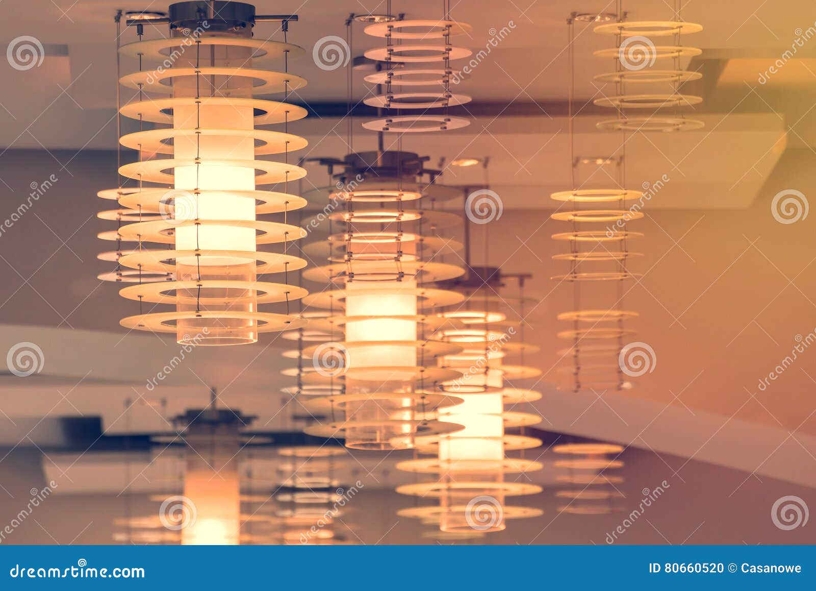 Beautiful Vintage Lighting Decor for Building Interiors Stock Photo ...