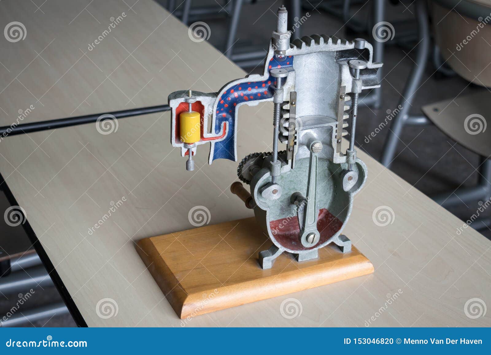 Scale Model Showing the Intersection of a Simple Diesel Engine, Used ...