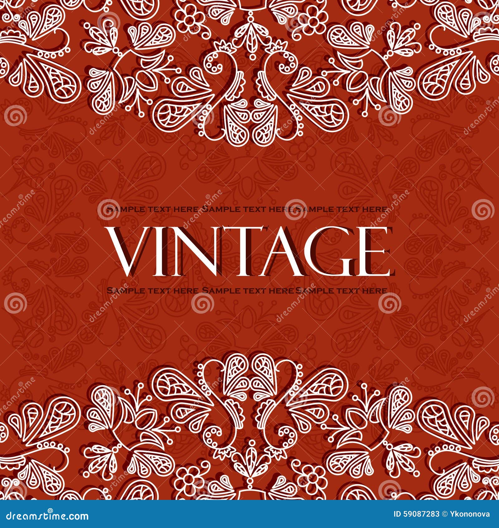 Beautiful vintage pattern stock vector. Illustration of lace - 59087283