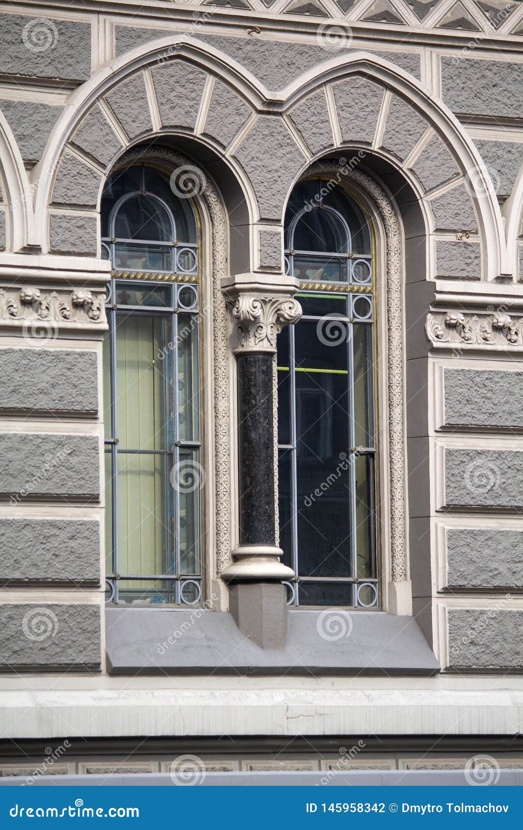 Beautiful Vintage Window in a Classical Style Stock Photo - Image of ...