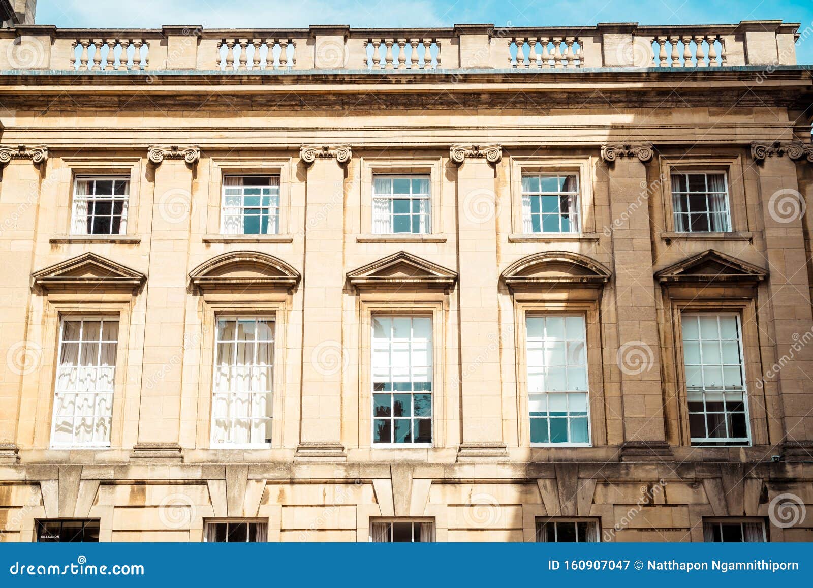 Beautiful and Vintage Windows on Building Stock Image - Image of ...