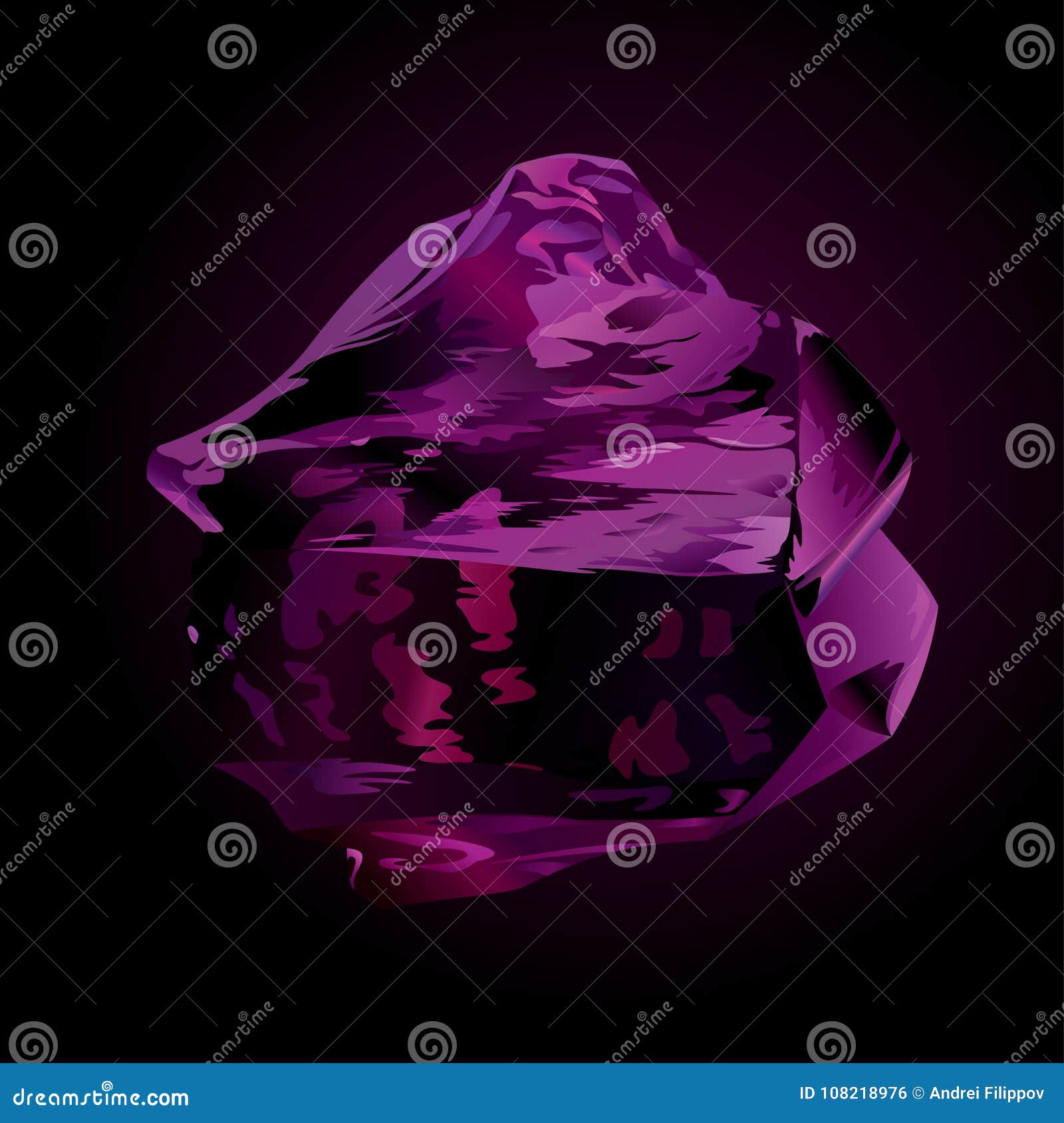 Beautiful Obsidian Natural Stone On White Background Stock Image ...