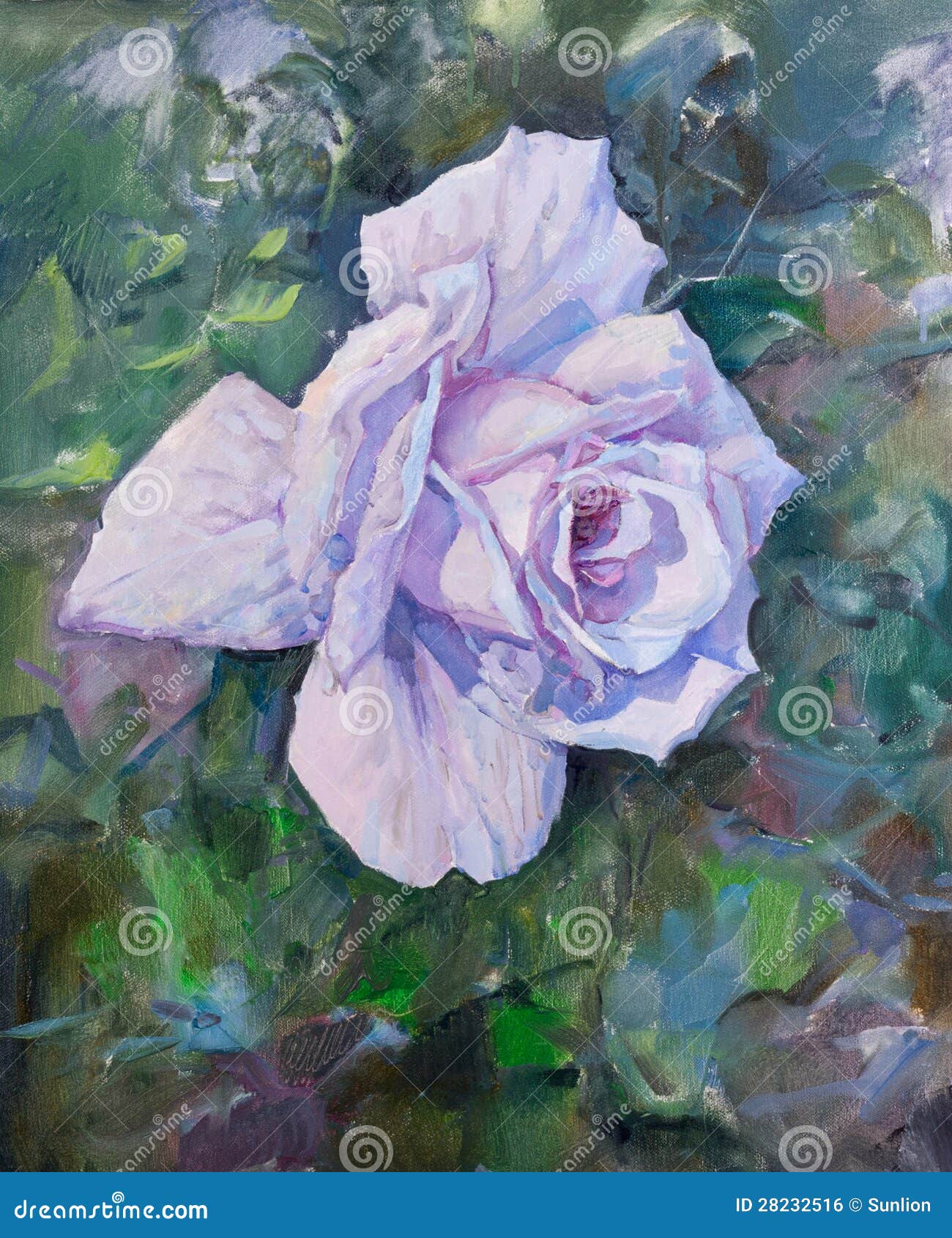 Violet Rose In The Garden. Stock Photo | CartoonDealer.com #208097802