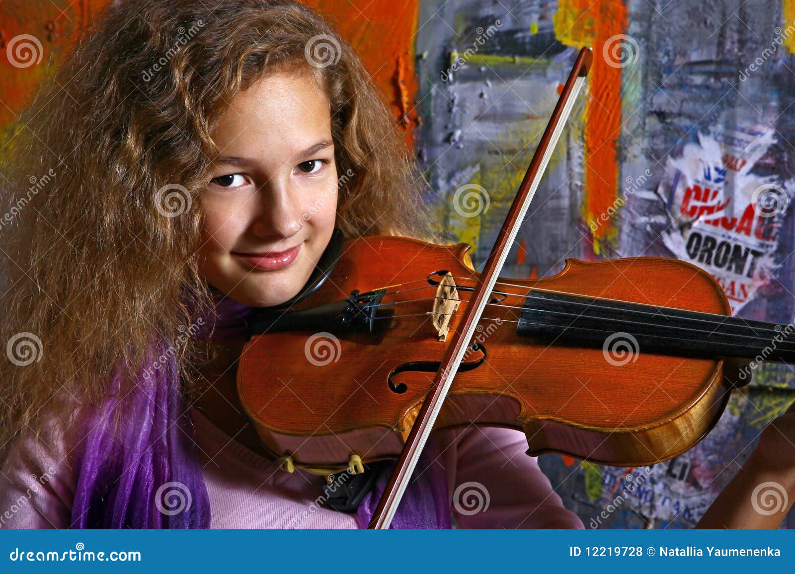 Beautiful violin musician stock photo. Image of bowing - 12219728