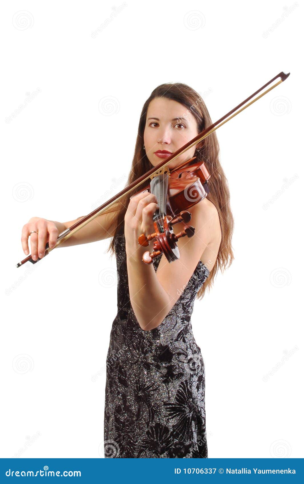 Beautiful violinist stock image. Image of music, fiddle - 10706337