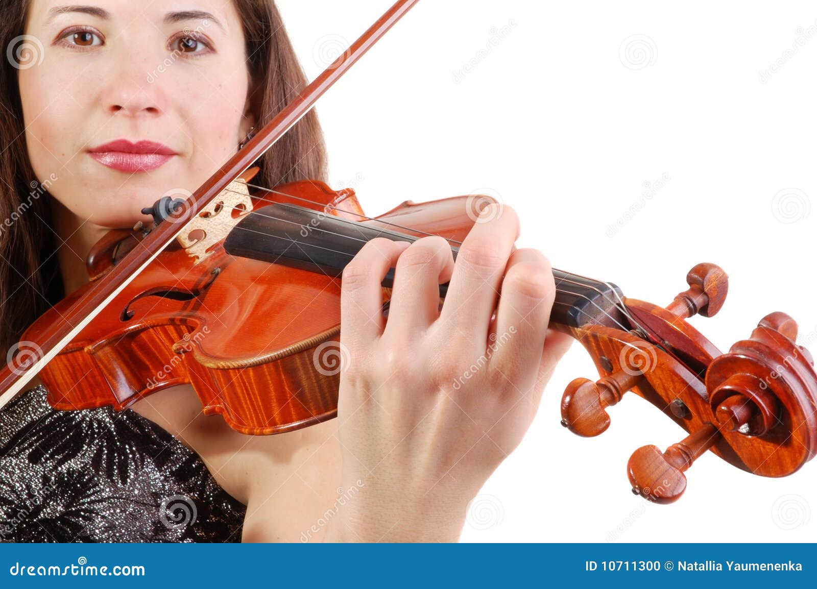 Beautiful violinist stock photo. Image of background - 10711300