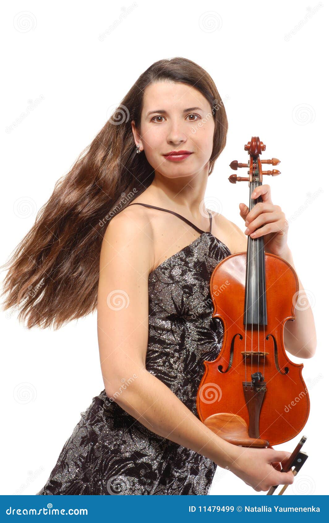 Beautiful violinist stock image. Image of hold, portrait - 11479499