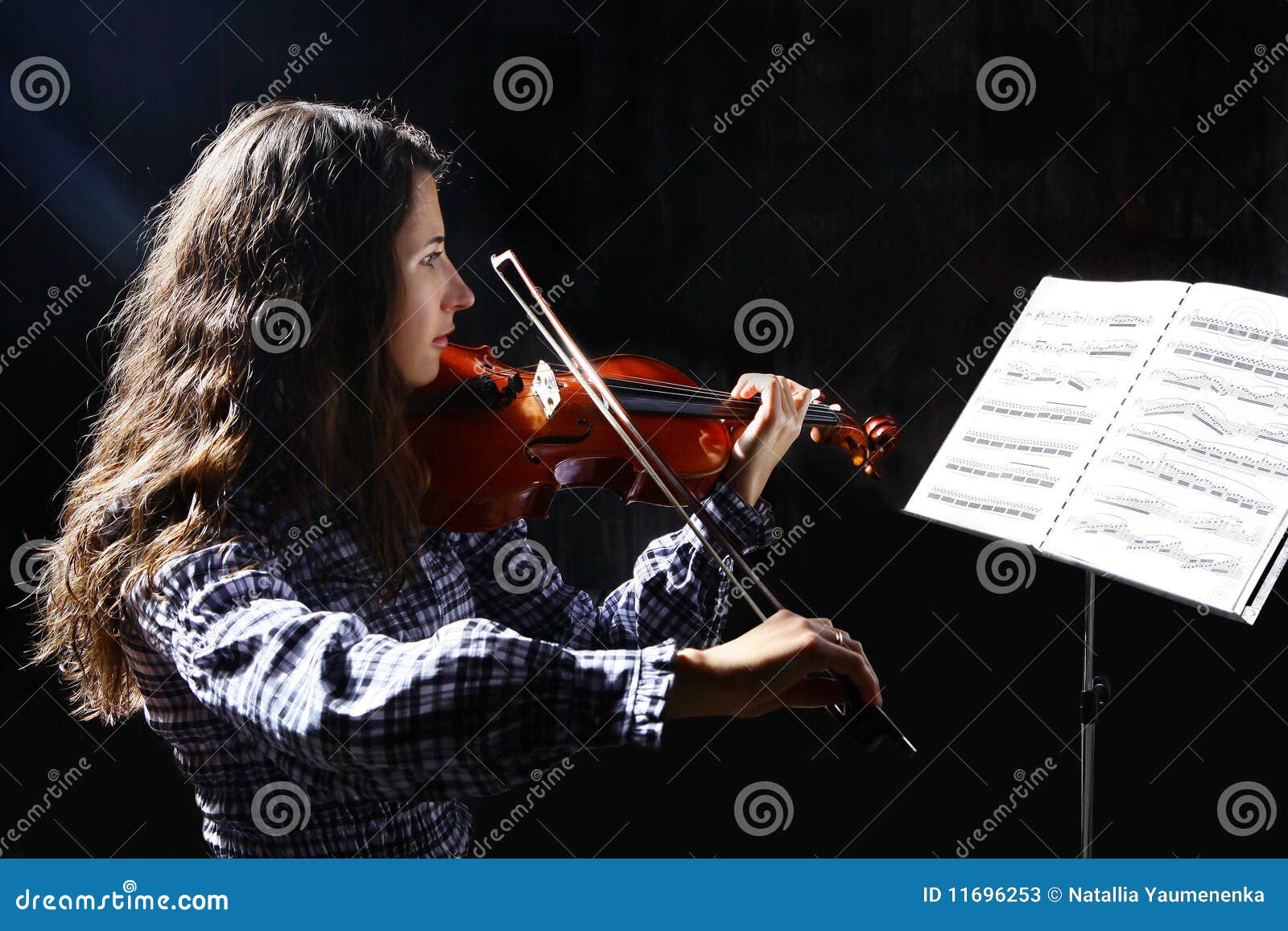 Beautiful Violinist Musician Stock Image - Image of musical, hold: 11696253