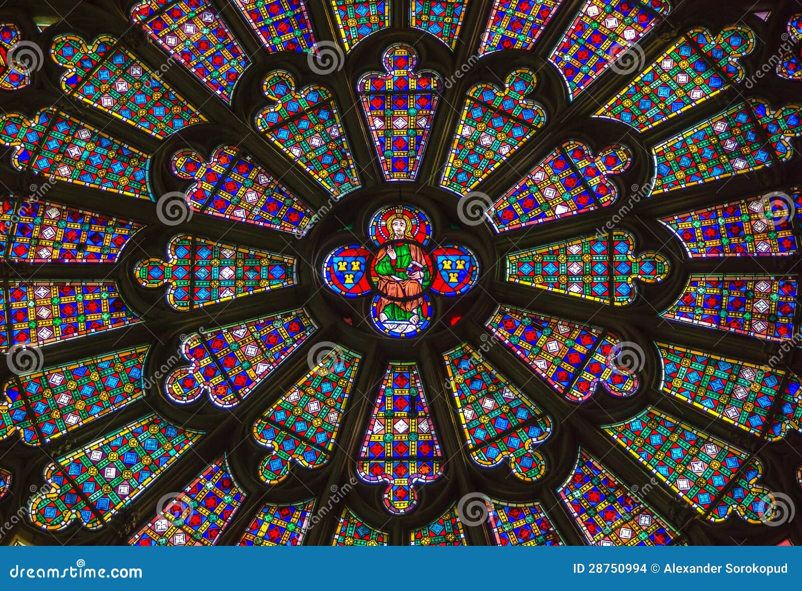 Beautiful Vitrage in Carcassone Cathedral Editorial Stock Image - Image ...