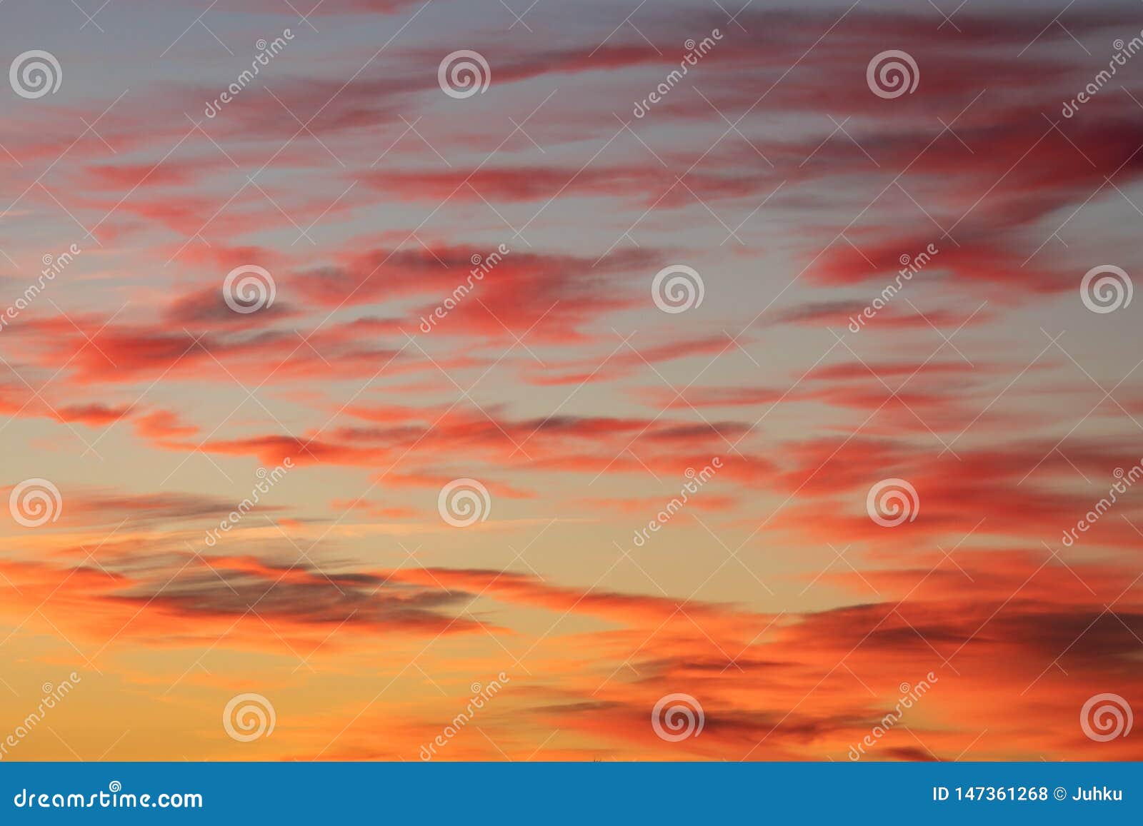 Beautiful Vivid Color Sunset Clouds after Sunset Stock Photo - Image of ...