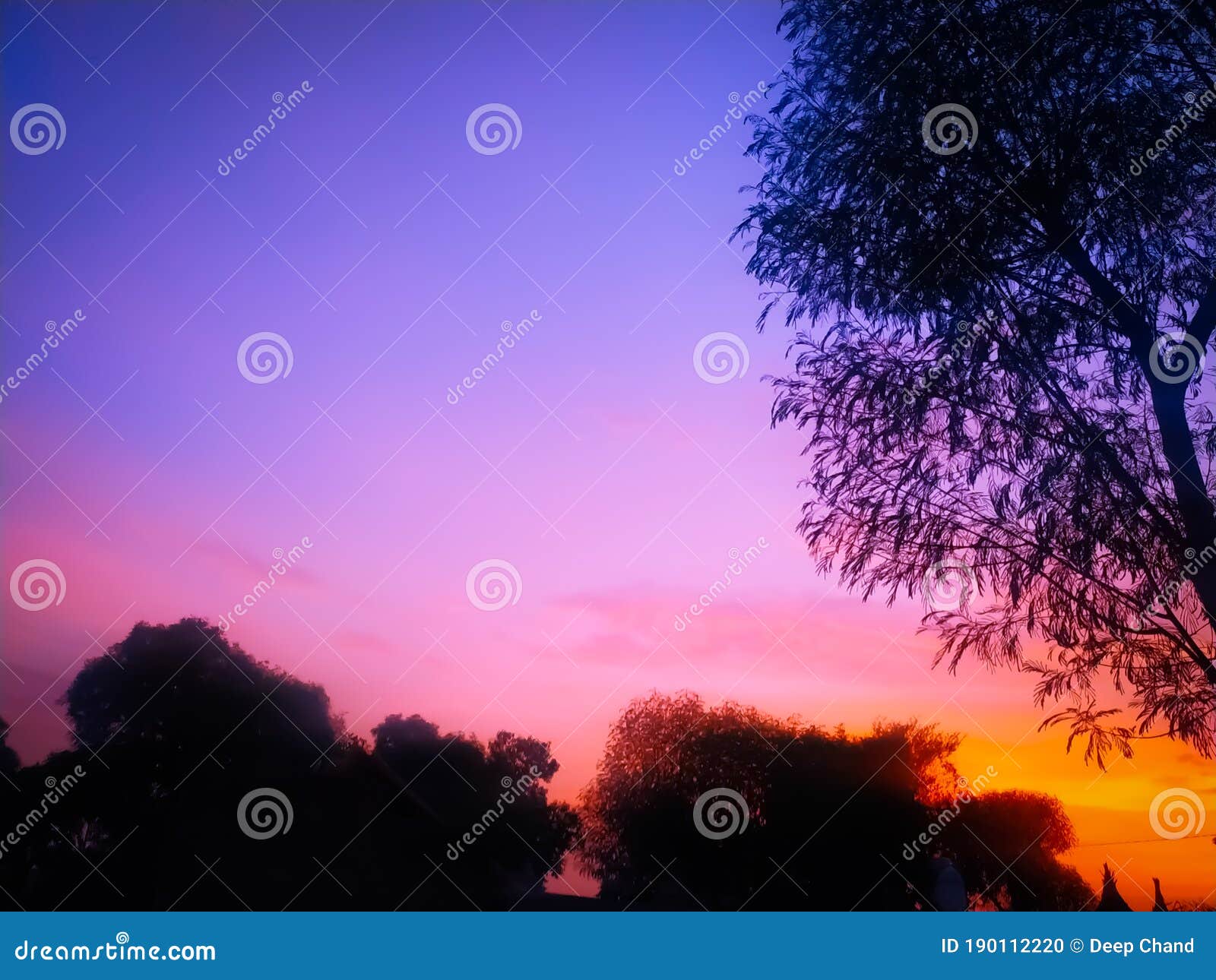 A Beautiful Vivid Scenery of Sunset Stock Photo - Image of together ...