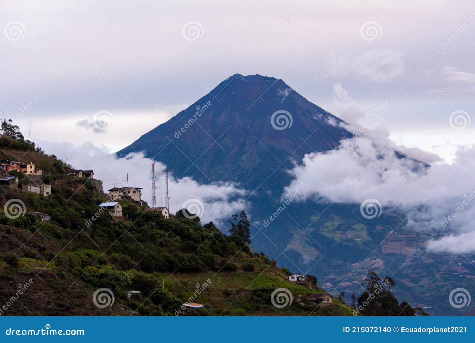 Beautiful Volcano in the Andes Mountains Stock Photo - Image of andes ...