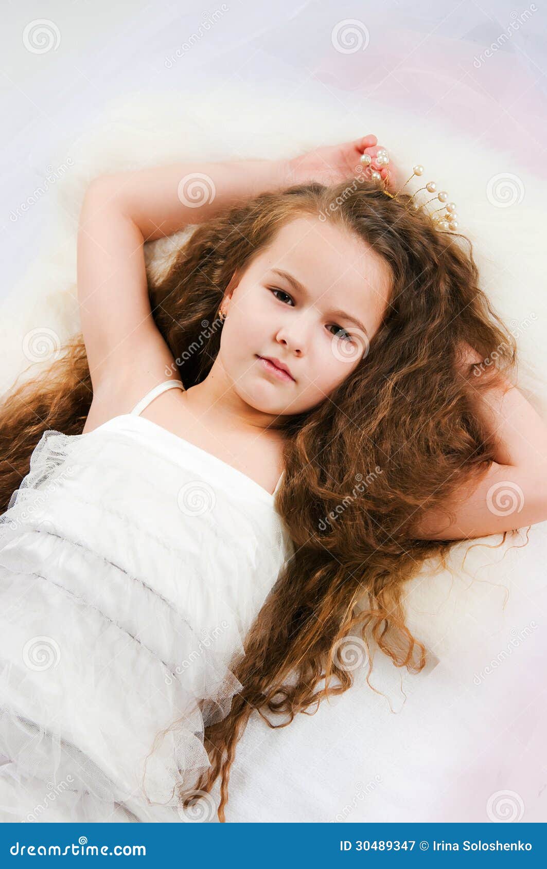 Beautiful waking-up girl stock image. Image of eight - 30489347