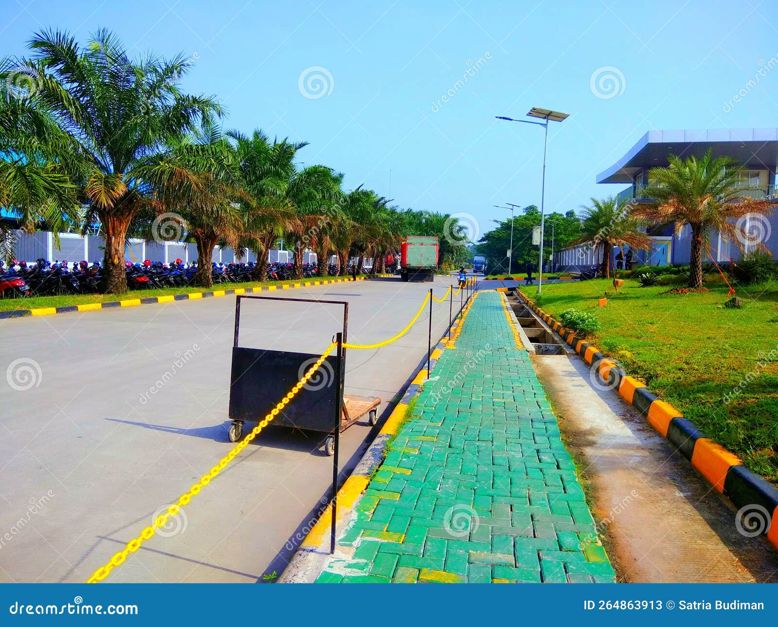 Beautiful Walking Path with Green Stock Image - Image of walkway ...