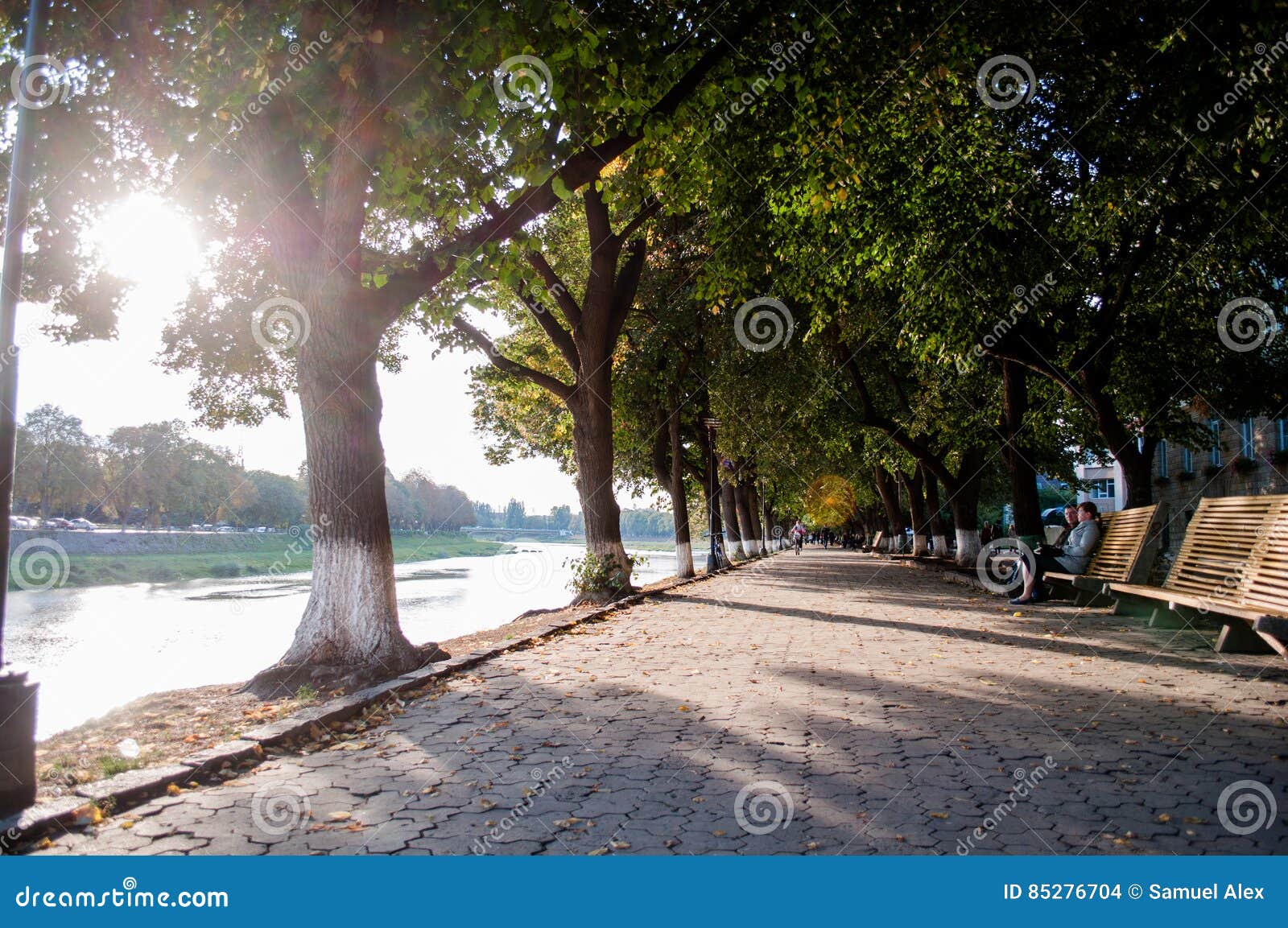 Beautiful Walkway Along the River Editorial Stock Image - Image of good ...