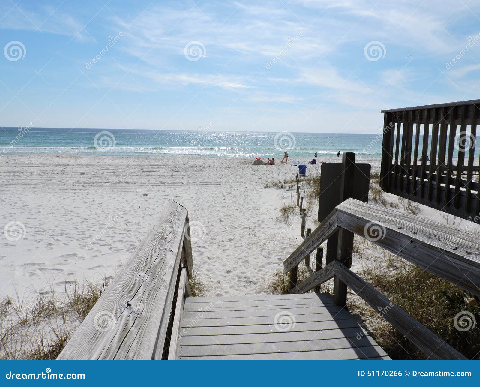 Beautiful Walkway To the Beach Stock Photo - Image of sunny, emerald ...