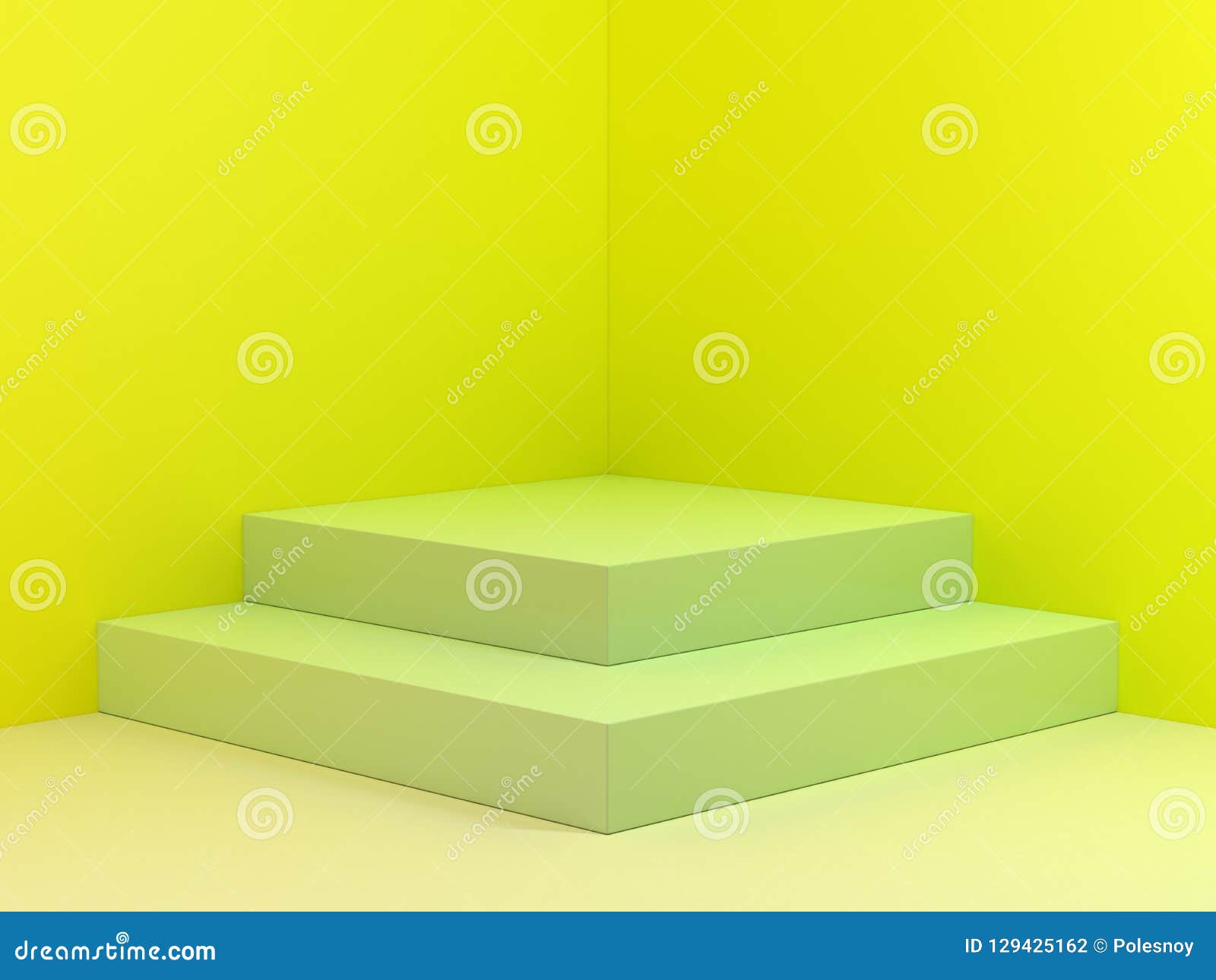 Beautiful Wall and Empty Podium. 3D Stock Illustration - Illustration ...