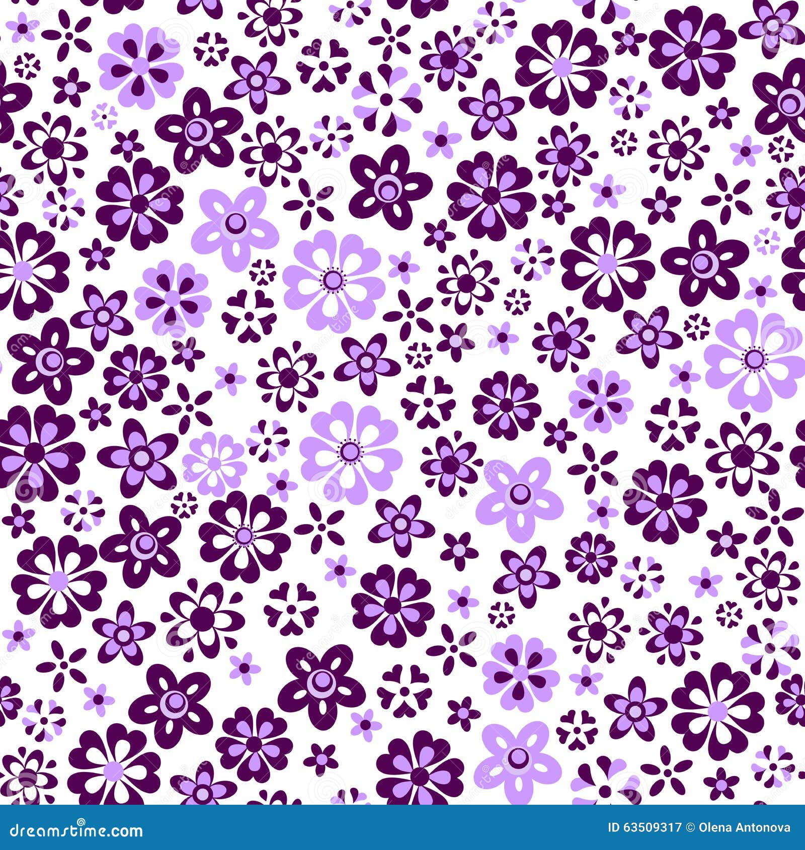 Beautiful Wallpaper with Abstract Violet Flowers Stock Vector ...