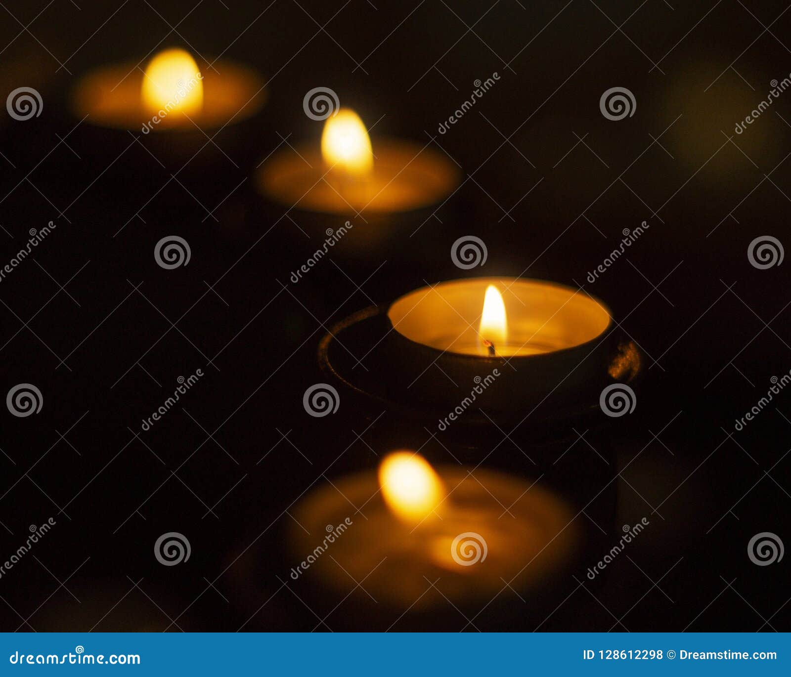 Beautiful, Warm Candle Light in the Dark Stock Photo - Image of backlit ...