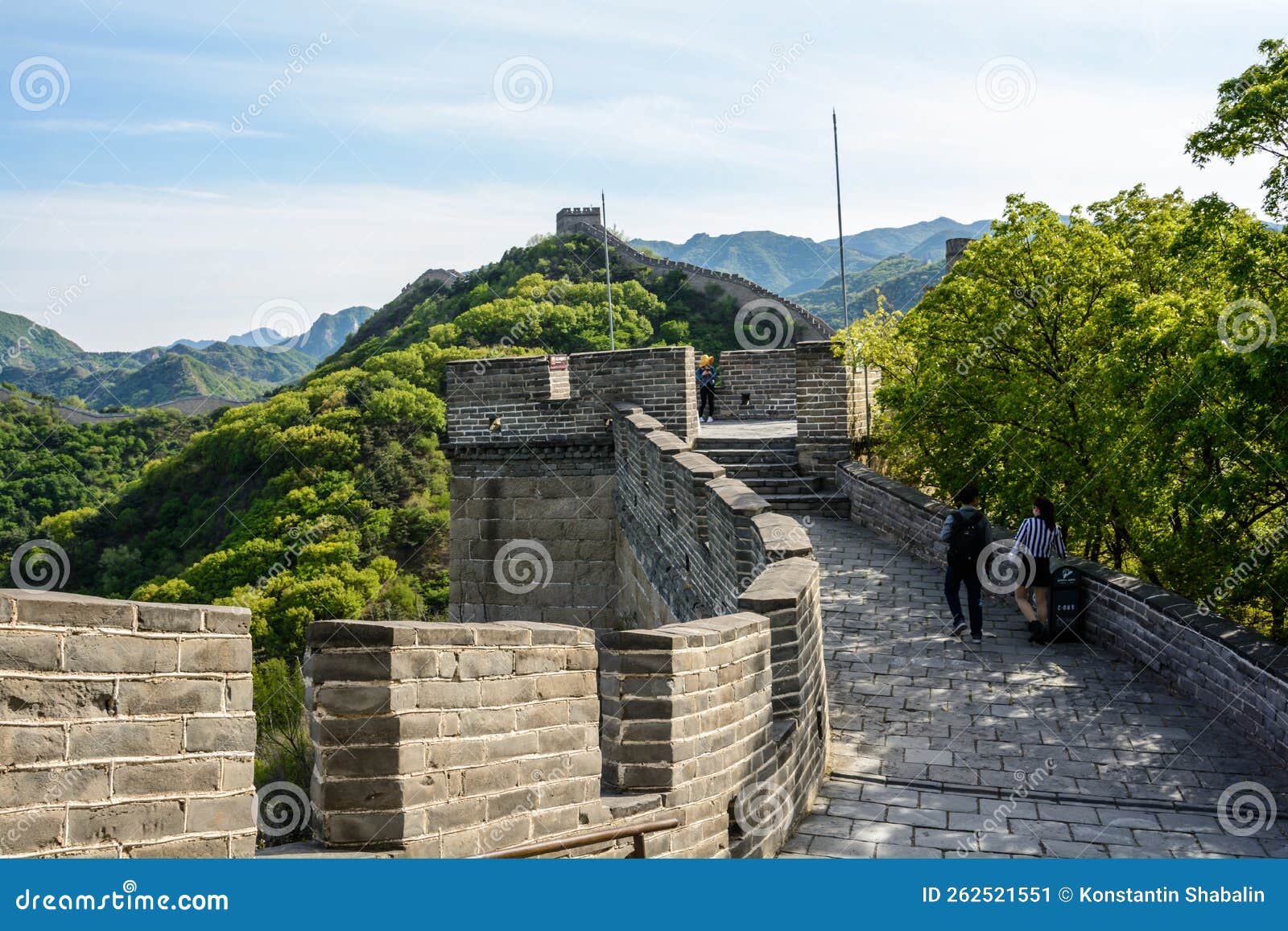 Beautiful Watchtower. Zigzag of the Protective Wall. the Great Wall of ...