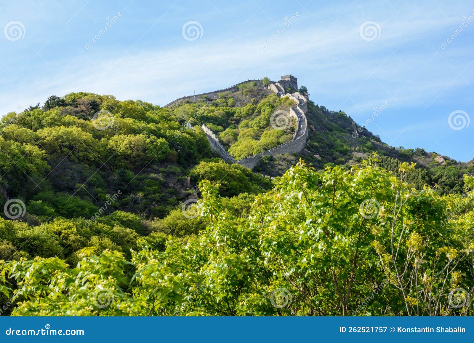 Beautiful Watchtower. Zigzag of the Protective Wall. the Great Wall of ...