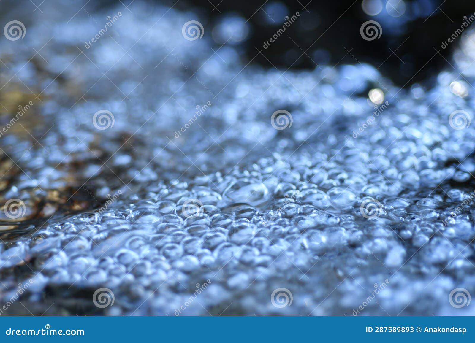 Beautiful Water Bubbles in Natural Spring Water with Nice Sparkling ...