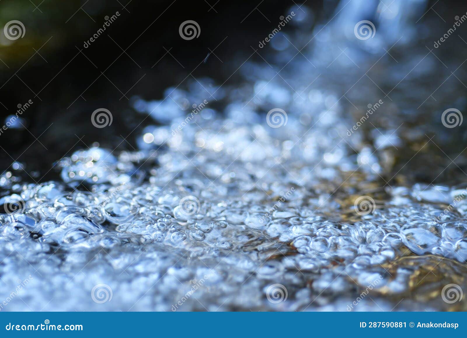 Beautiful Water Bubbles in Natural Spring Water with Nice Sparkling ...